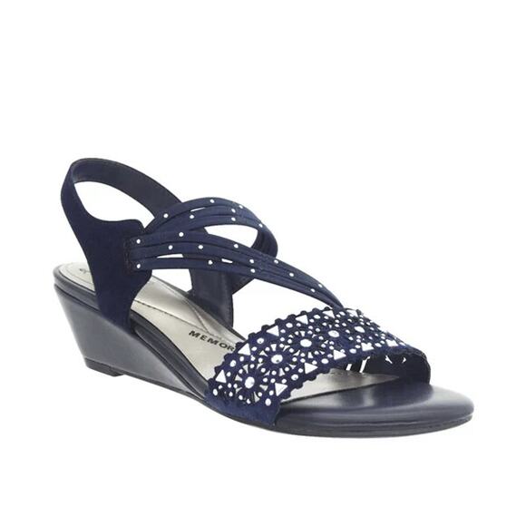 Impo | Shoes | Impo Women Gatrina Embellished Stretch Wedge Sandals ...